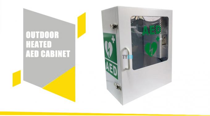 IP45 Outdoor Heated AED Cabinet Waterproof With 9V 120db Alarm System