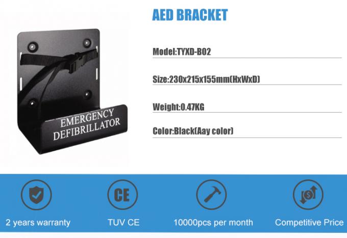 Eco Friendly AED Wall Mount Bracket , Metal Material AED Holder