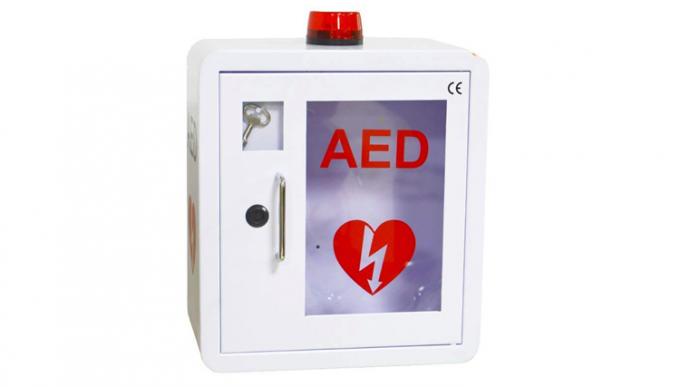 Round Corner AED Defibrillator Cabinets With Strobe Light CE Approval