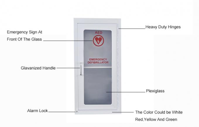 Free Standing AED Defibrillator Cabinets , Indoor First Aid AED Cabinet