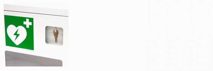 Lockable AED Cabinet / AED Wall Box 370x370x170mm With Emergency Key