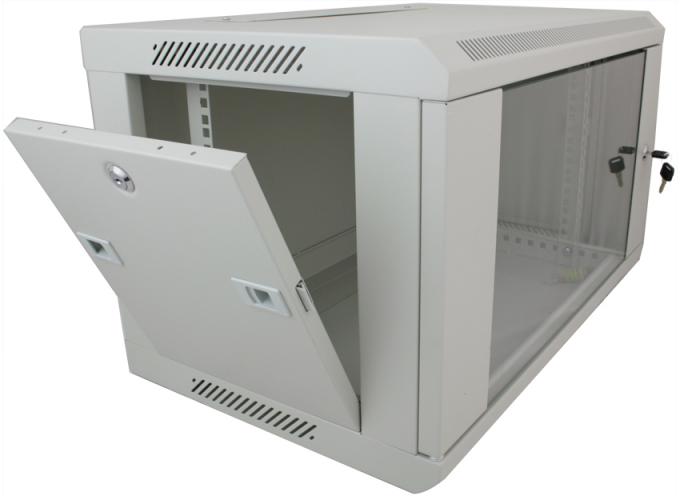 6U 9U Network Rack Cabinet Wall Mounted With Lockable Glass Front Door