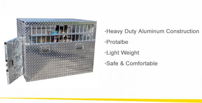 K9 Full Weld Single Aluminum Diamond Plate Hunting Truck Dog Box