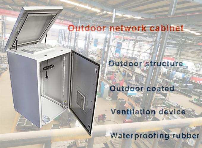 Outdoor Network Cabinet, Grey Corrosion Resistant Data Center cabinet