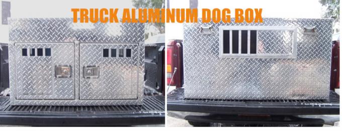 Custom Aluminum Dog Boxes For Pick Up Truck , Aluminum Hunting Dog Boxes