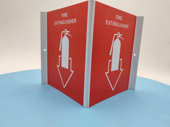 3 Way Fire Extinguisher Sign Steel / Aluminium/ Plastic / Paper Type ...