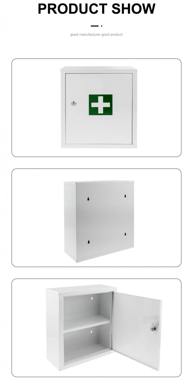 First Aid Storage Key Locking Safe Medical Wall Cabinet