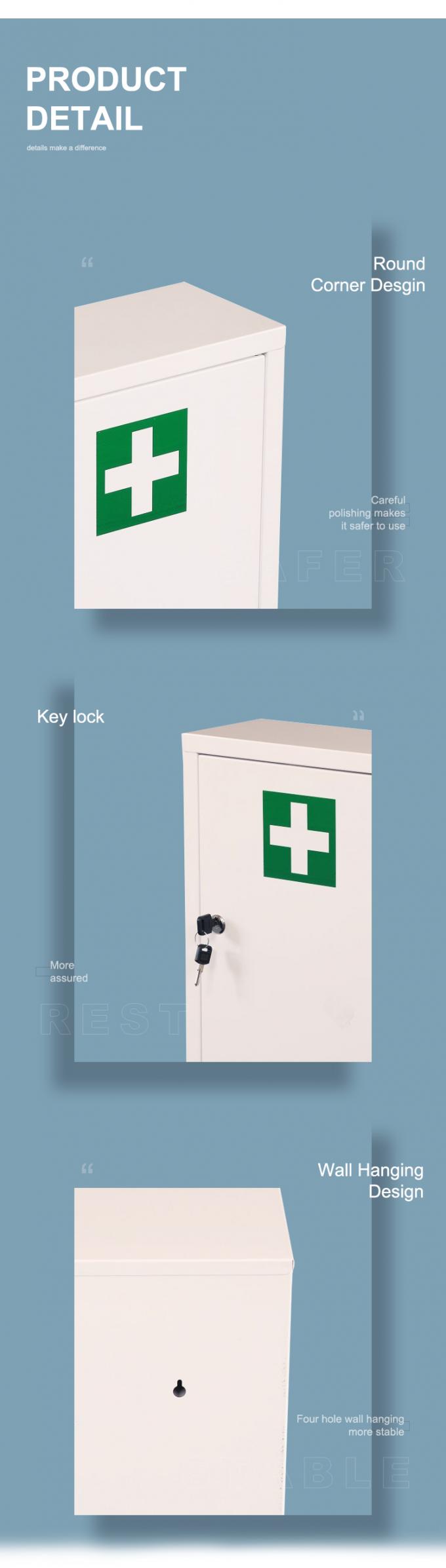 First Aid Medicine Storage Cabinet Wall Mounted Medicine Box
