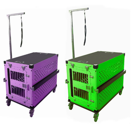 Lightweight Custom Aluminum Dog Boxes Collapsible Kennel Crate 24 Inch