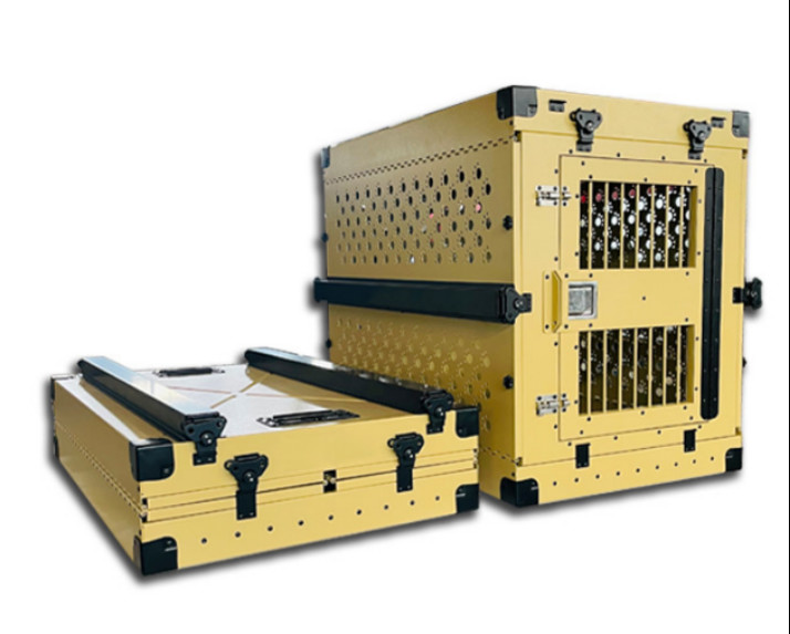 Yellow Green Travel Collapsible Dog Crates Foldable Rustproof Heavy ...