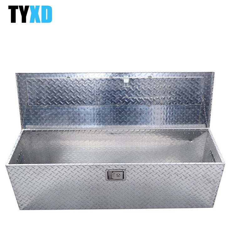 Silver Aluminum Metal Storage Tool Box Customizable car / trailer cabinet