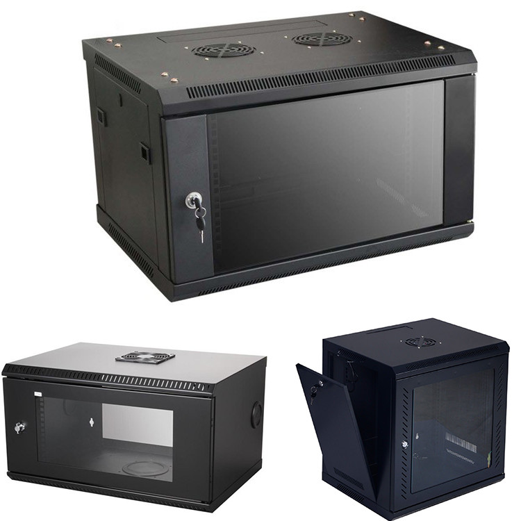 Stable Network Rack Cabinet , 6U Wall Mount Rack For Network Switch