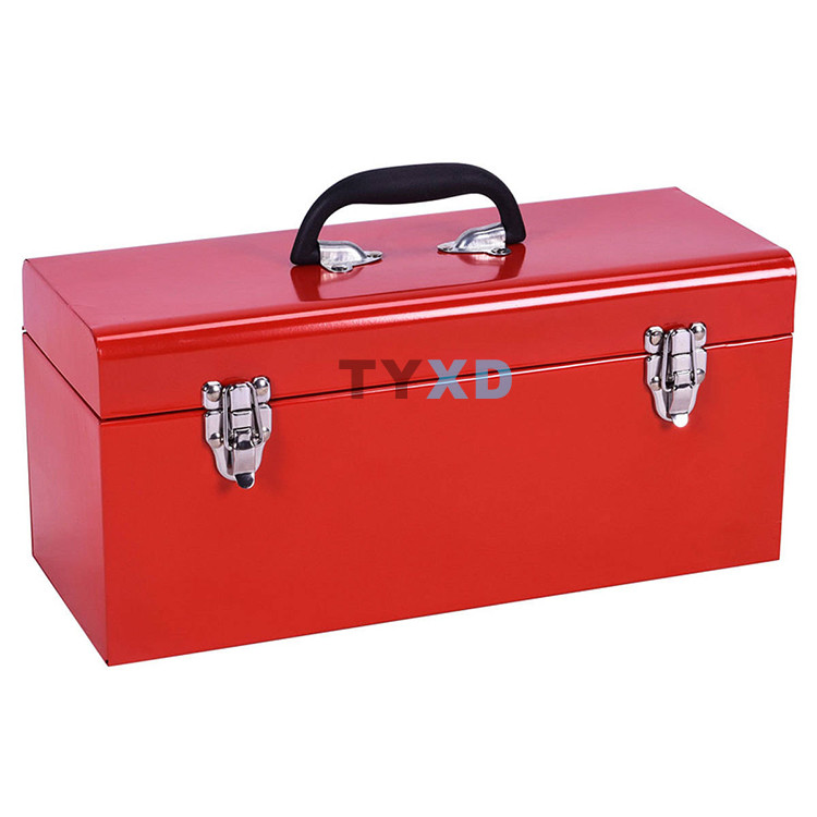 Cold Rolled Steel Metal Tool Storage Box With Sturdy Carry Handle