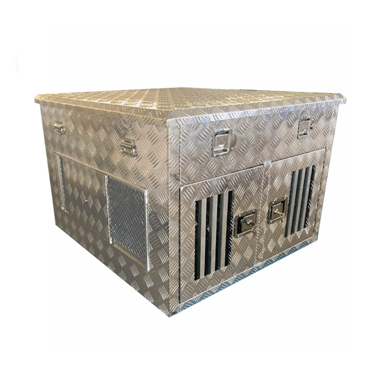 Custom Aluminum Dog Boxes For Pick Up Truck , Aluminum Hunting Dog Boxes
