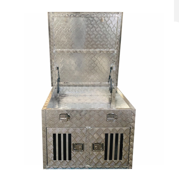 Custom Aluminum Dog Boxes For Pick Up Truck , Aluminum Hunting Dog Boxes