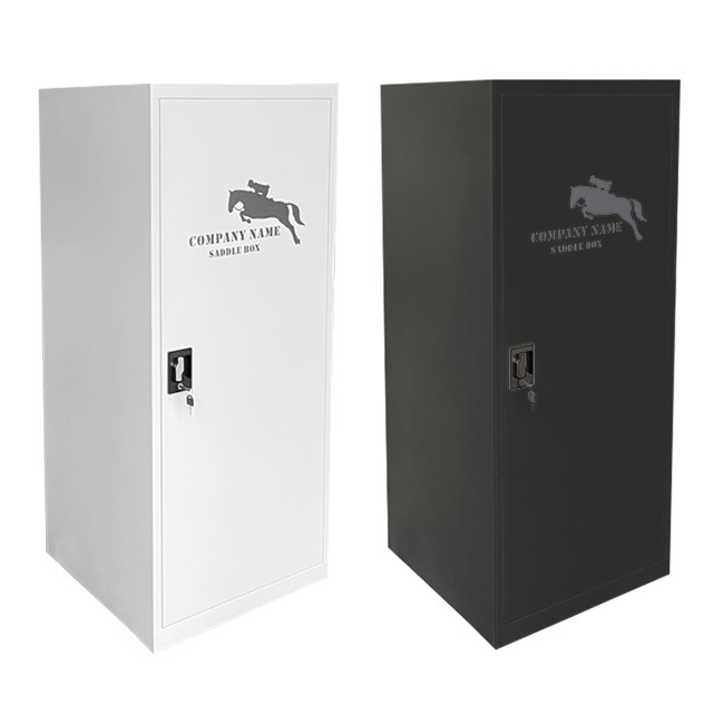 Lockable Large White Metal Horse Equipment Saddle Box 140x60x60cm